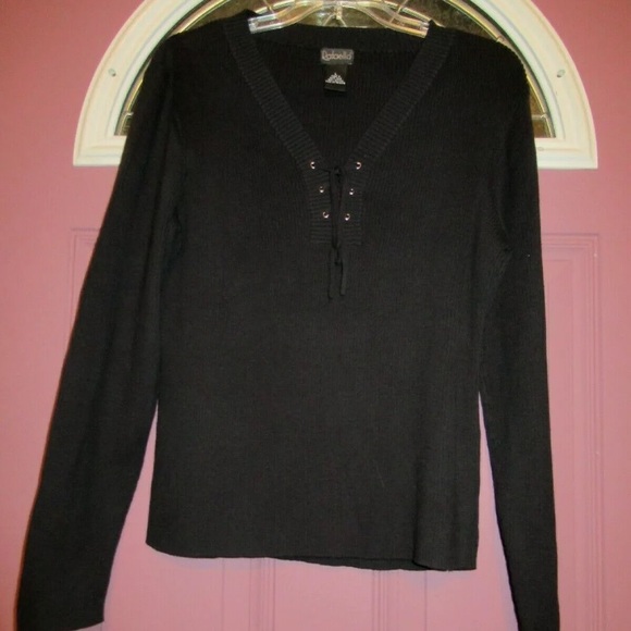 Rafaella | Sweaters | Black Sweater Rafaella Nwt Long Sleeve Ribbed ...